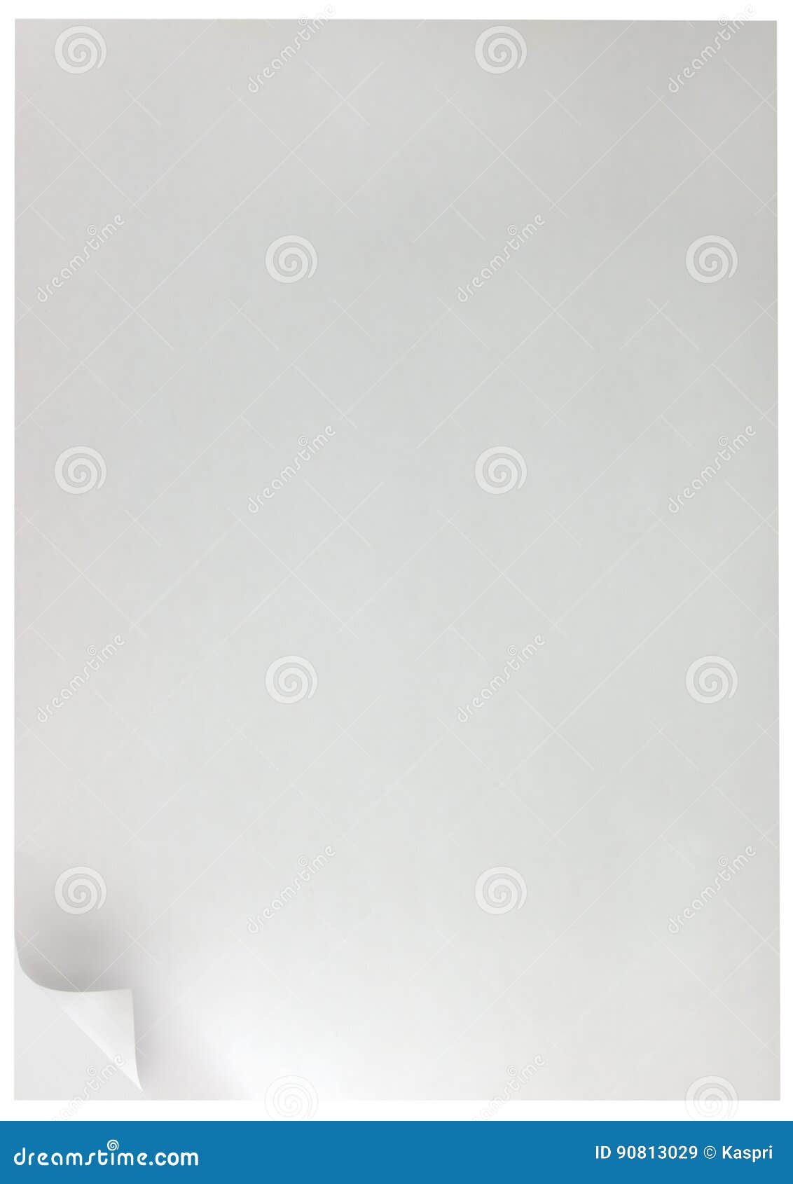 White Page Curl Background, Vertical Isolated Copy Space Stock ...