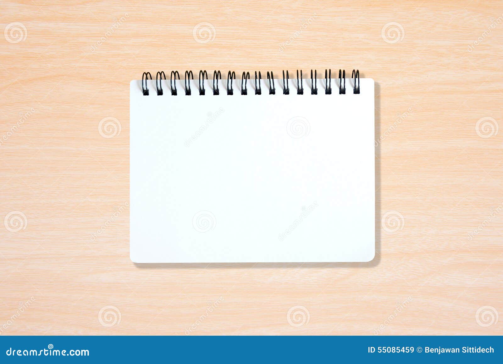 White Page of Notebook on Wood Texture Stock Image - Image of grain ...