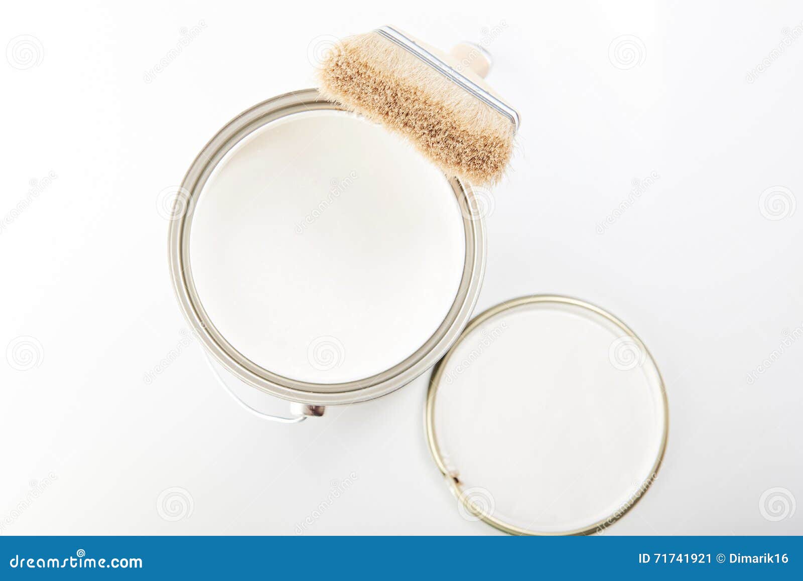 White paint with brush stock image. Image of creativity - 71741921