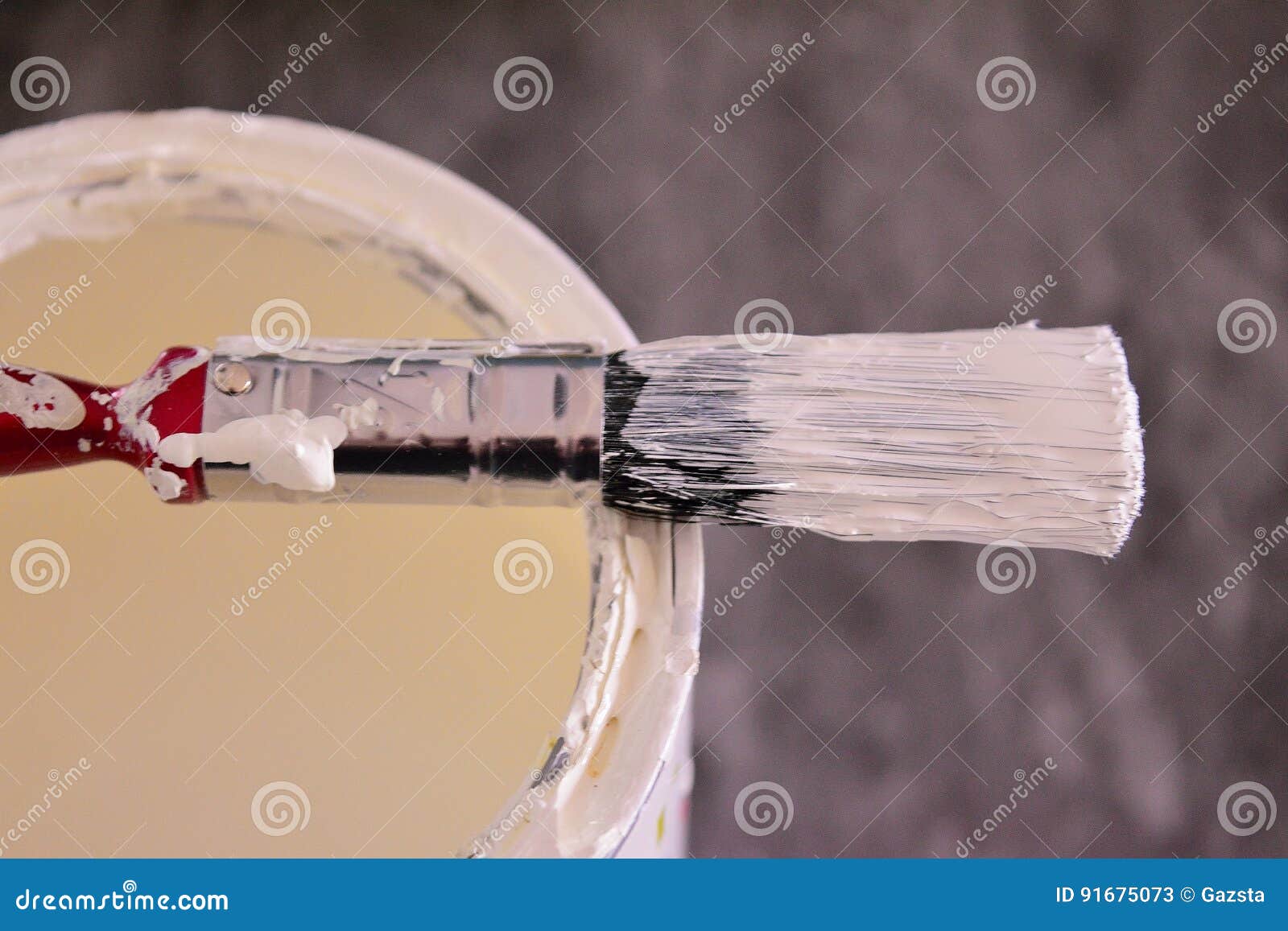 White paint and brush stock image. Image of bristles - 91675073