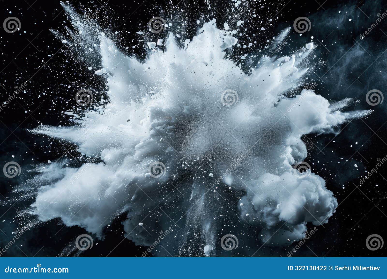 White Paint Explosion Splash Abstract Background. Milk Cloud, Dust ...