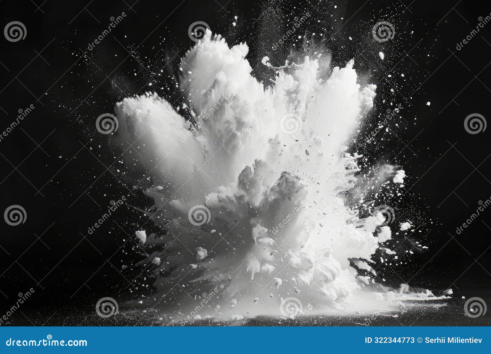 White Paint Explosion Splash Abstract Background. Milk Cloud, Dust ...