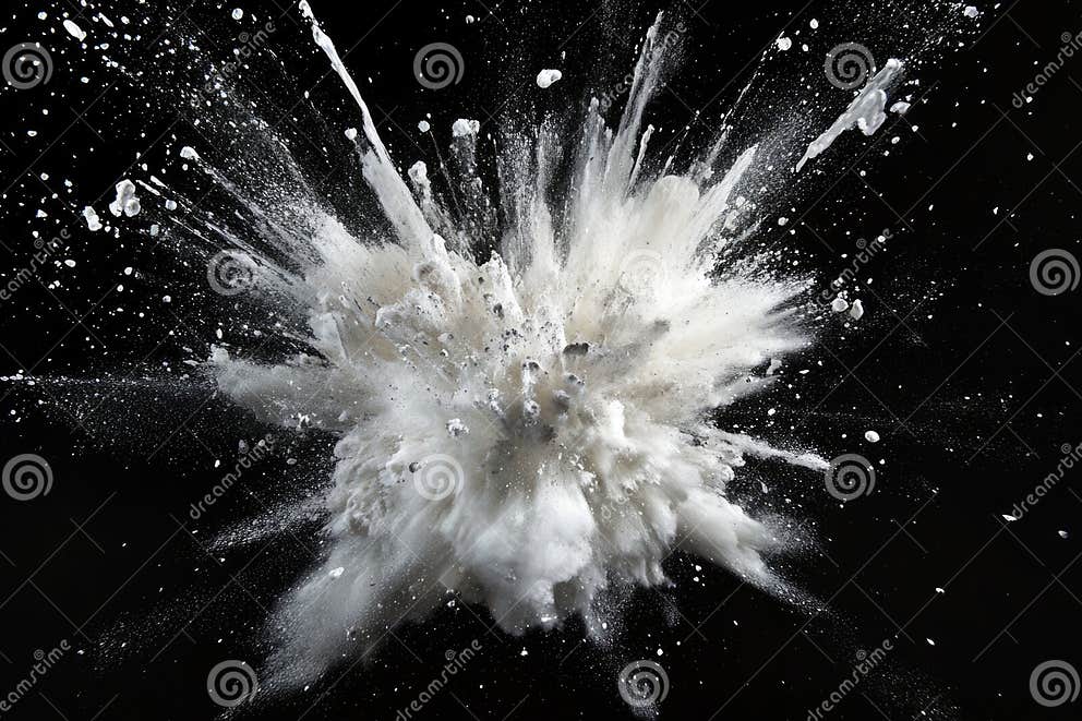 White Paint Explosion Splash Abstract Background. Milk Cloud, Dust ...