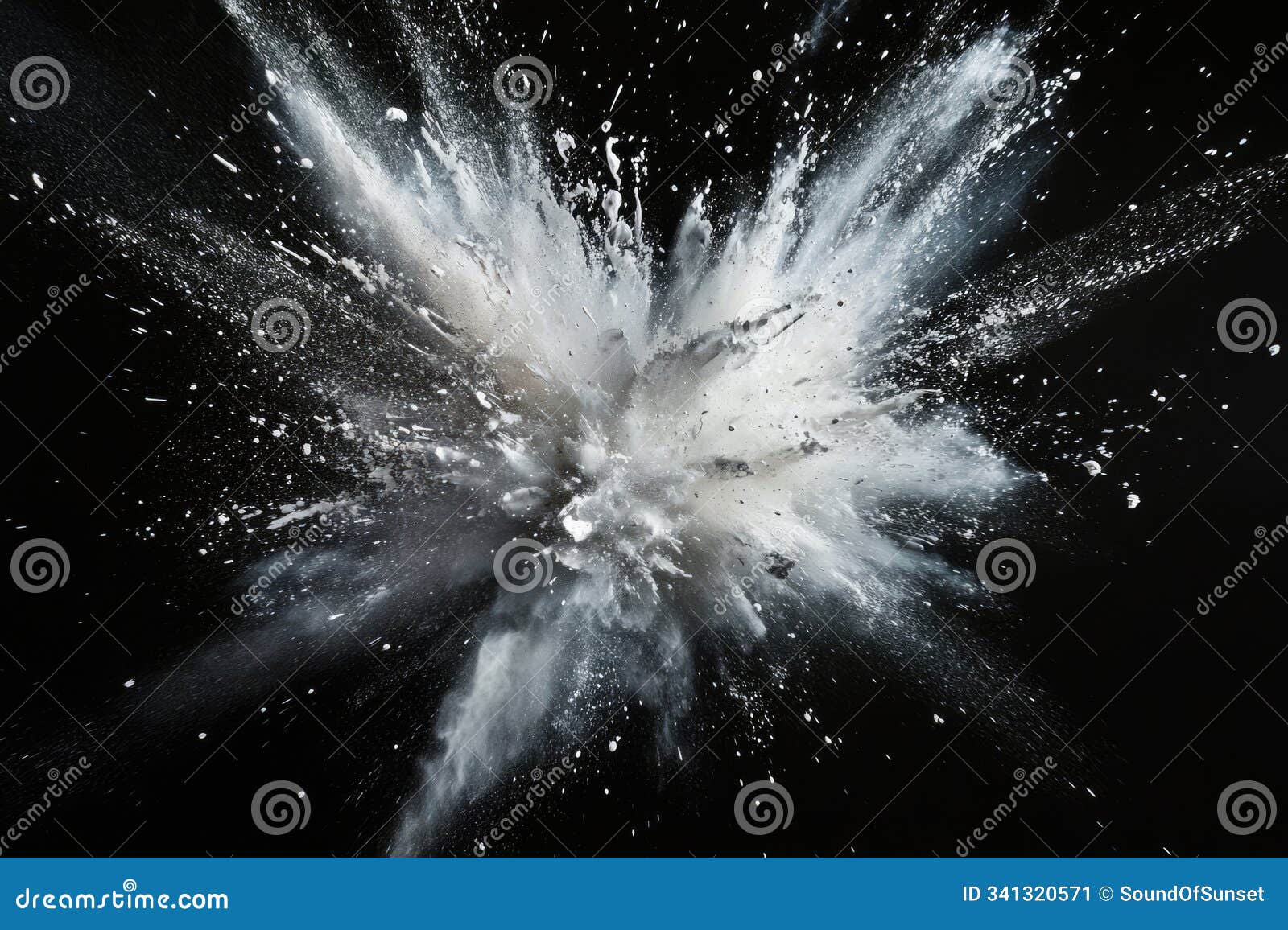 White Paint Explosion Splash Abstract Background. Milk Cloud, Dust ...