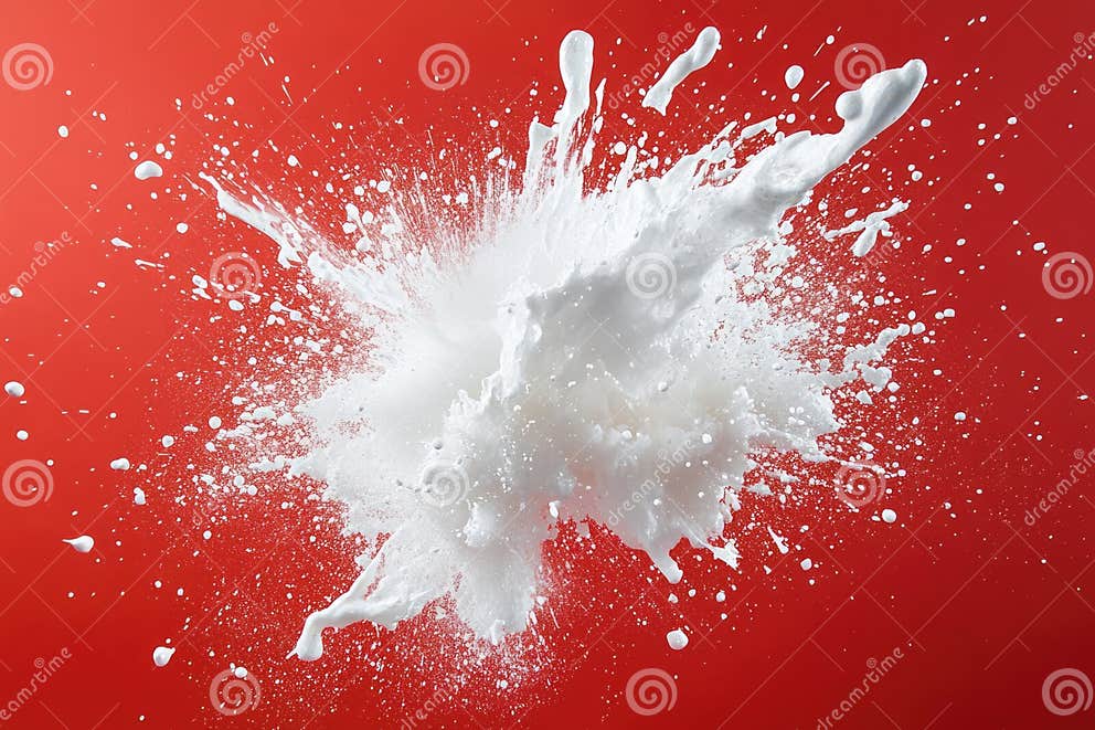 White Paint Explosion Splash Abstract Background. Milk Cloud, Dust ...