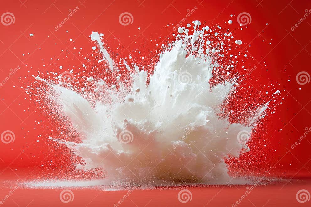 White Paint Explosion Splash Abstract Background. Milk Cloud, Dust ...