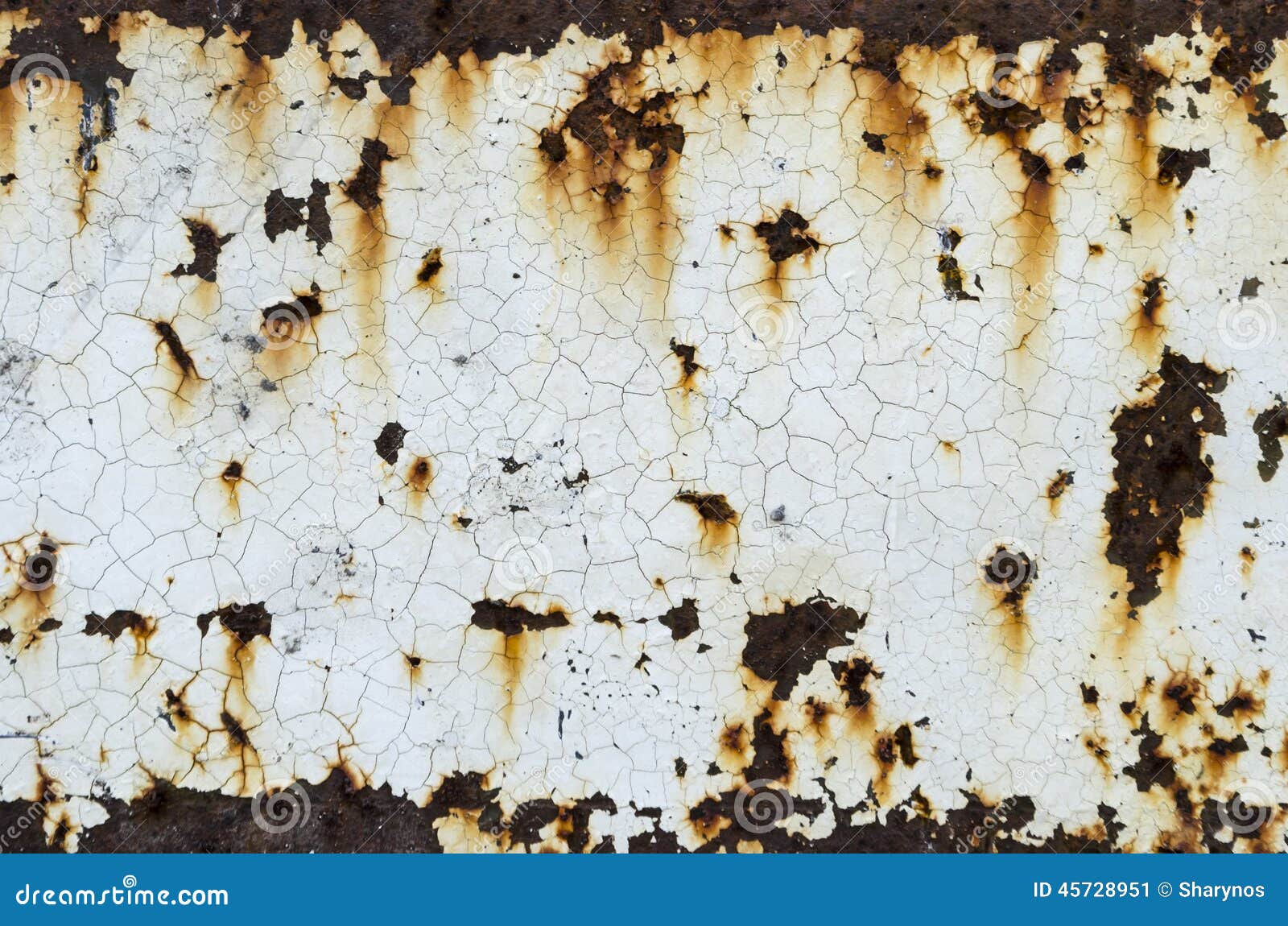 White paint on rust stock image. Image of metallic, obsolete - 45728951