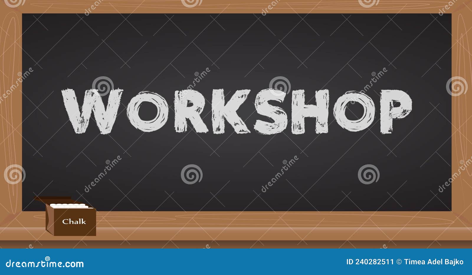 White Paint Scribbles Workshop Text on Vintage Chalkboard Stock Video ...