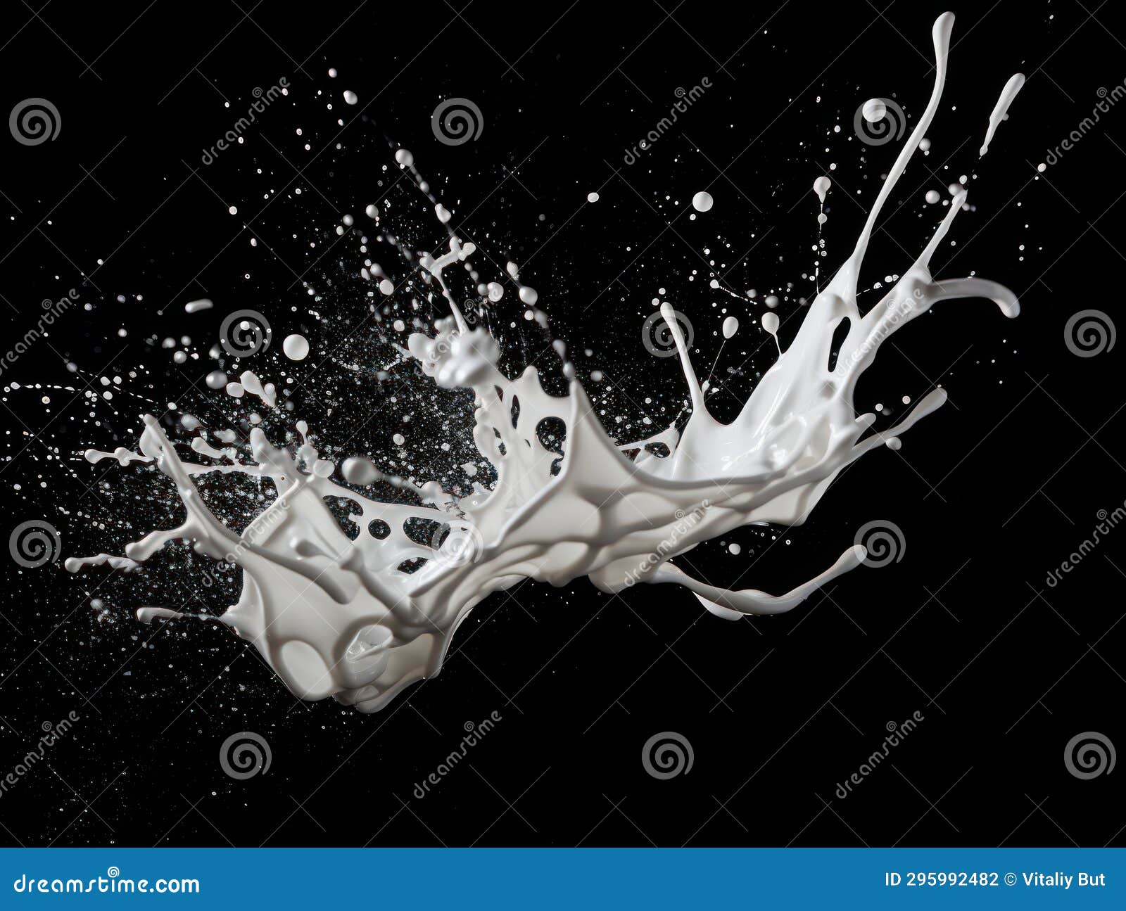 White Paint Splash on Black Background Stock Illustration ...