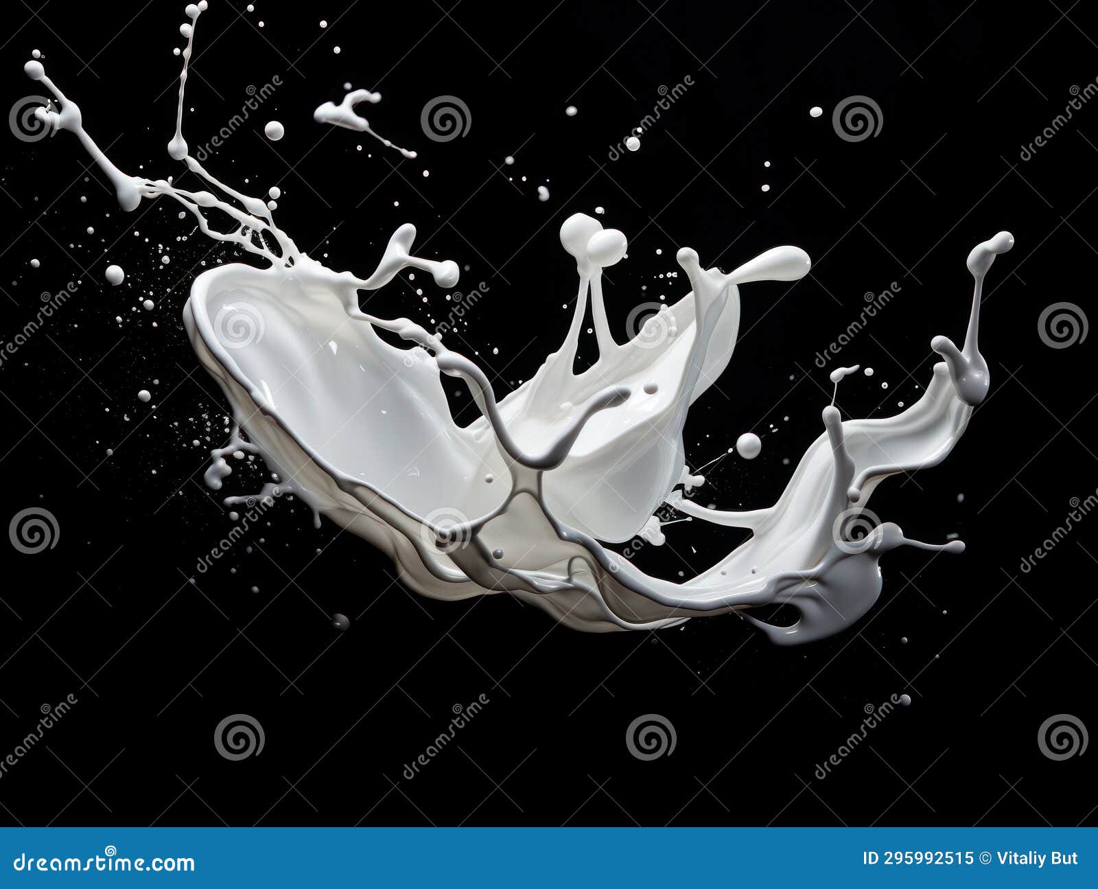 White Paint Splash on Black Background Stock Illustration ...