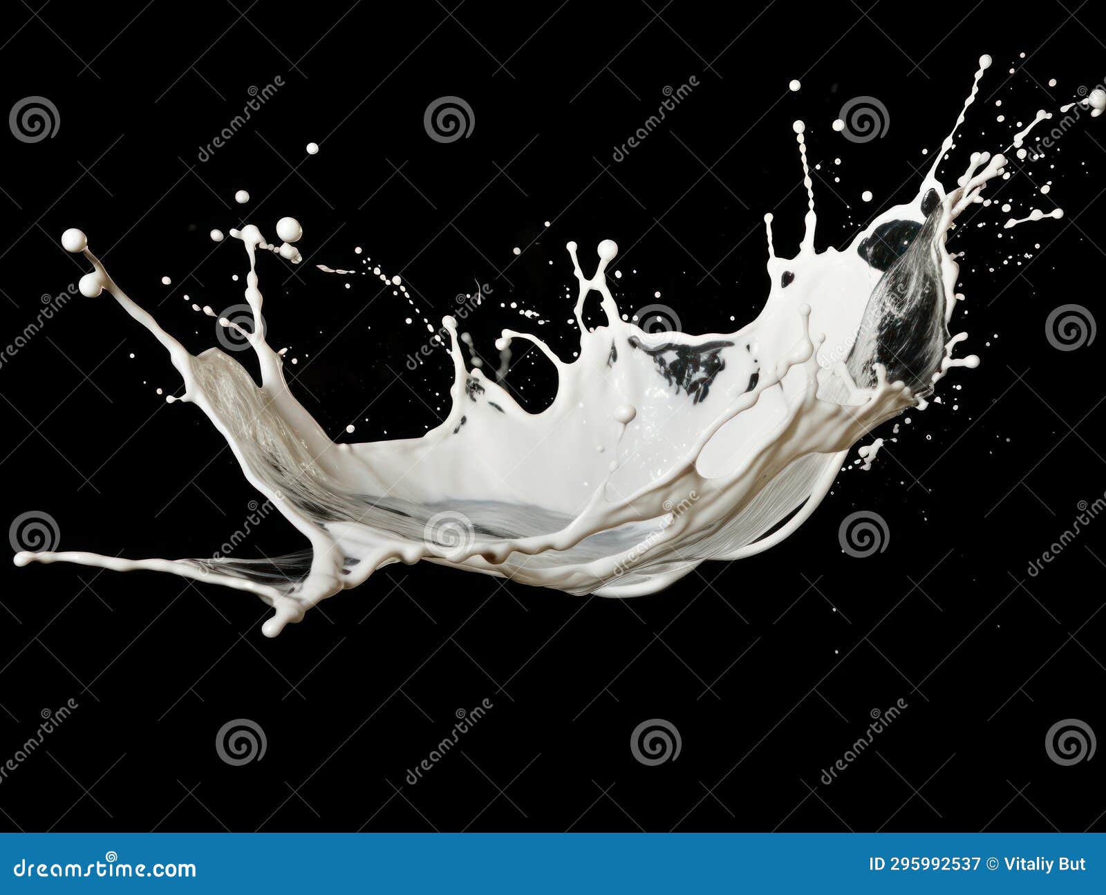 White Paint Splash on Black Background Stock Illustration ...