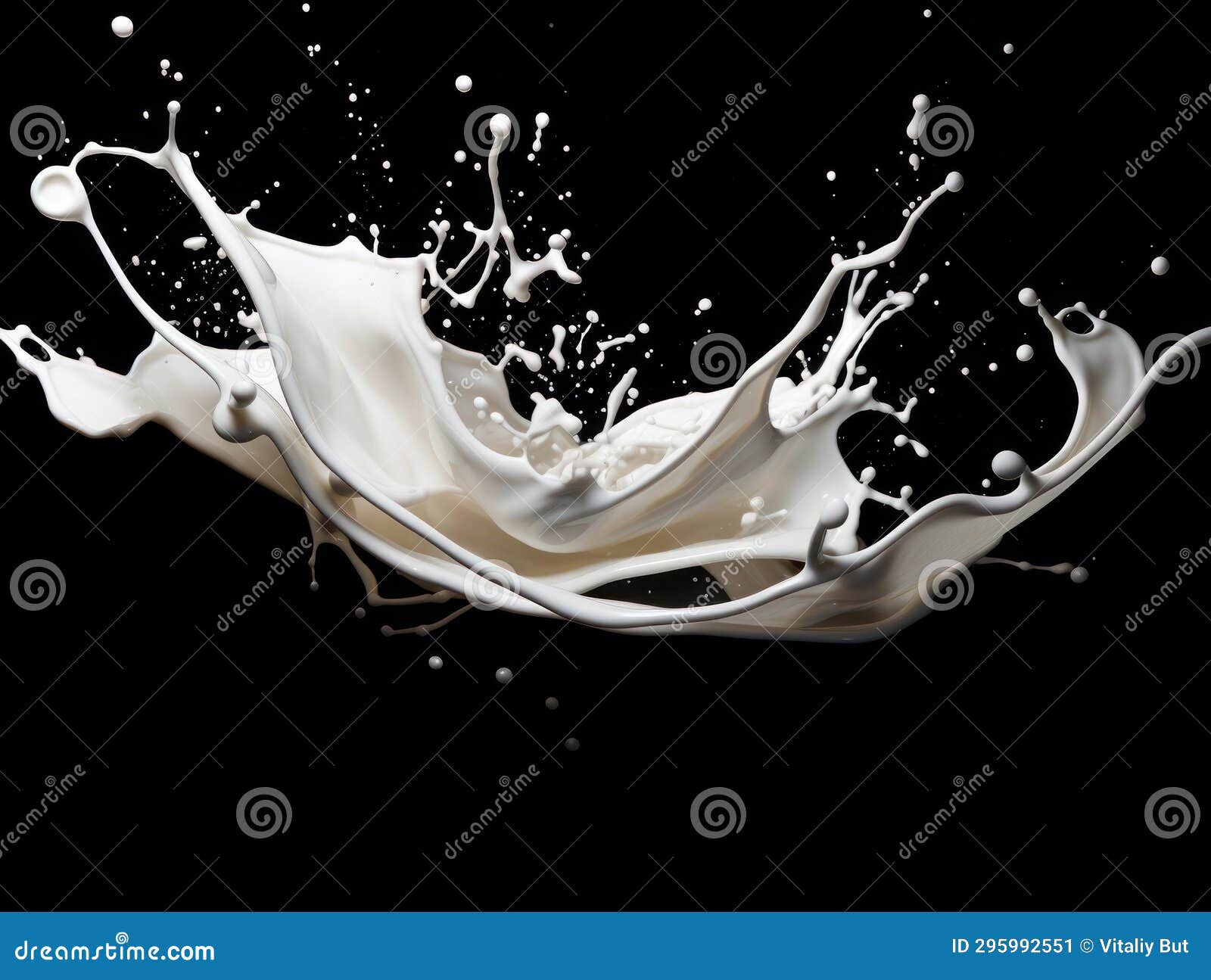 White Paint Splash on Black Background Stock Illustration ...