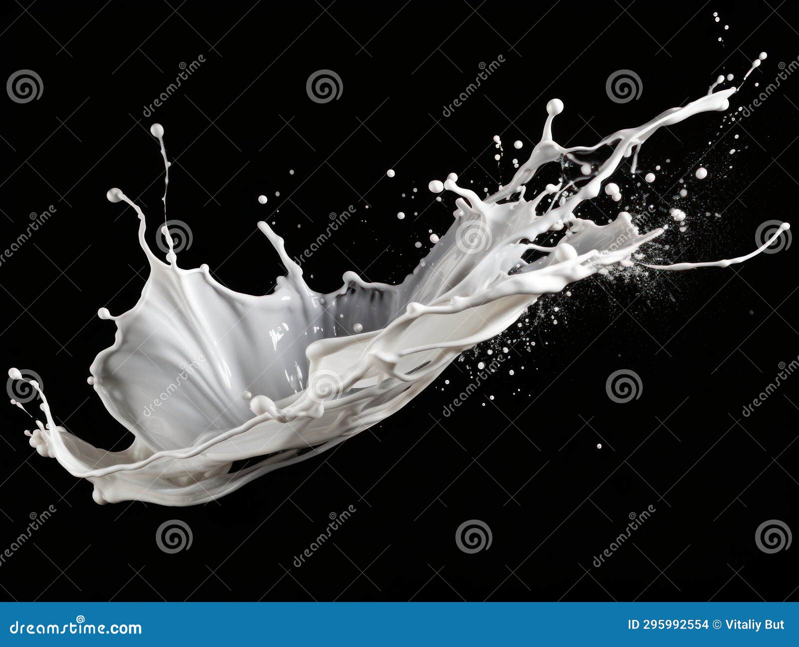 White Paint Splash on Black Background Stock Illustration ...
