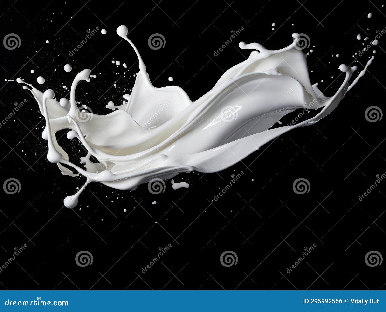 White Paint Splash on Black Background Stock Illustration ...