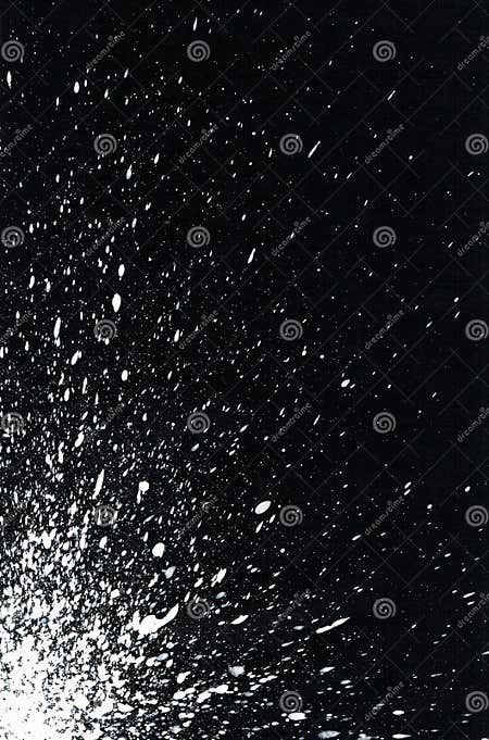 White Paint Splatter on Black Background Stock Illustration ...