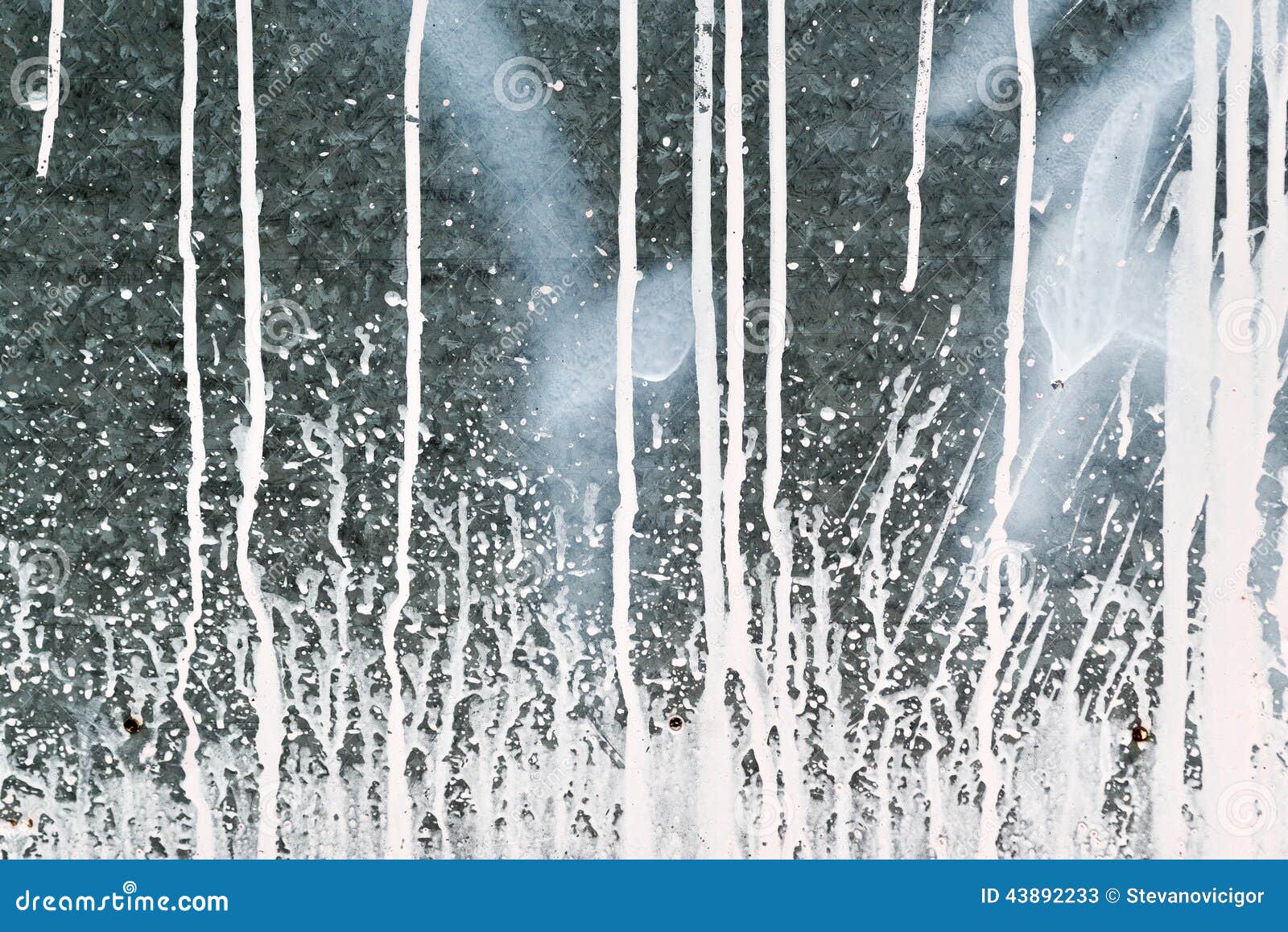 White Paint Splattered on Metal Plate Stock Image - Image of splatter ...