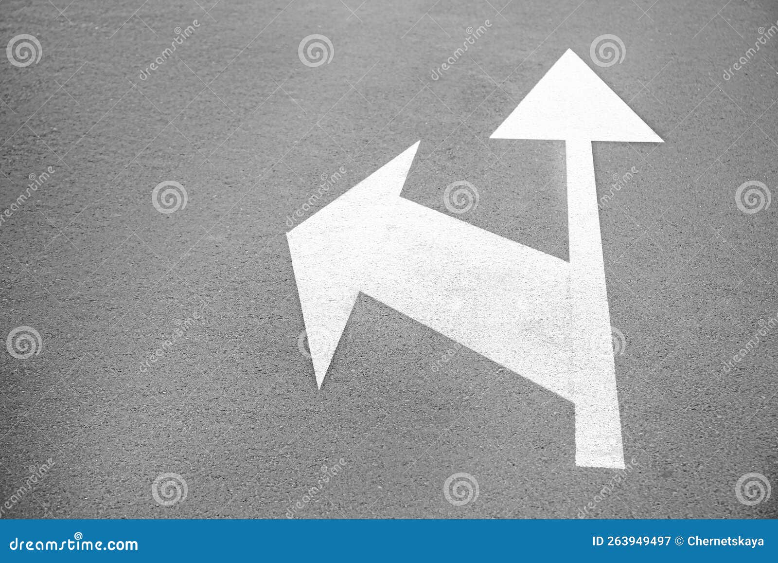 White Painted Arrow Markings on Road Outdoors Stock Image - Image of ...