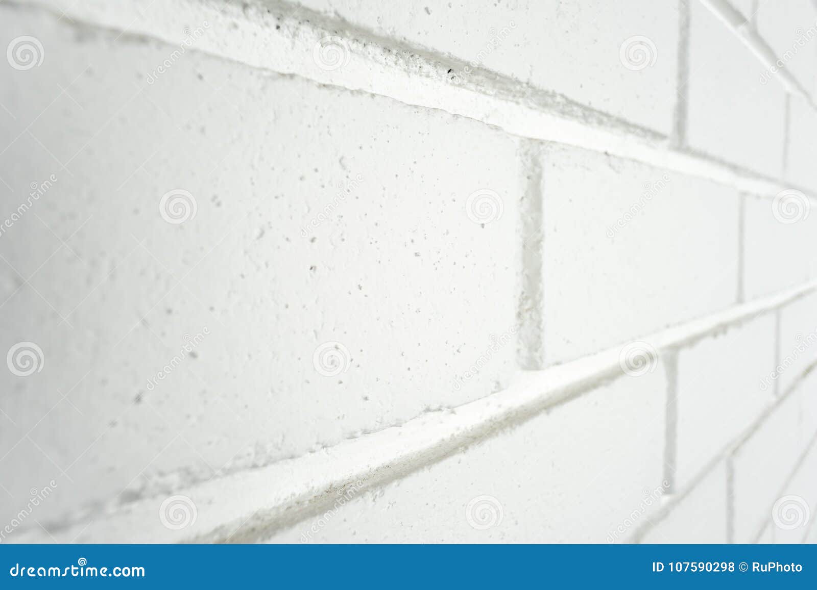 White Painted Brick Wall at an Angle Stock Photo - Image of exteria ...