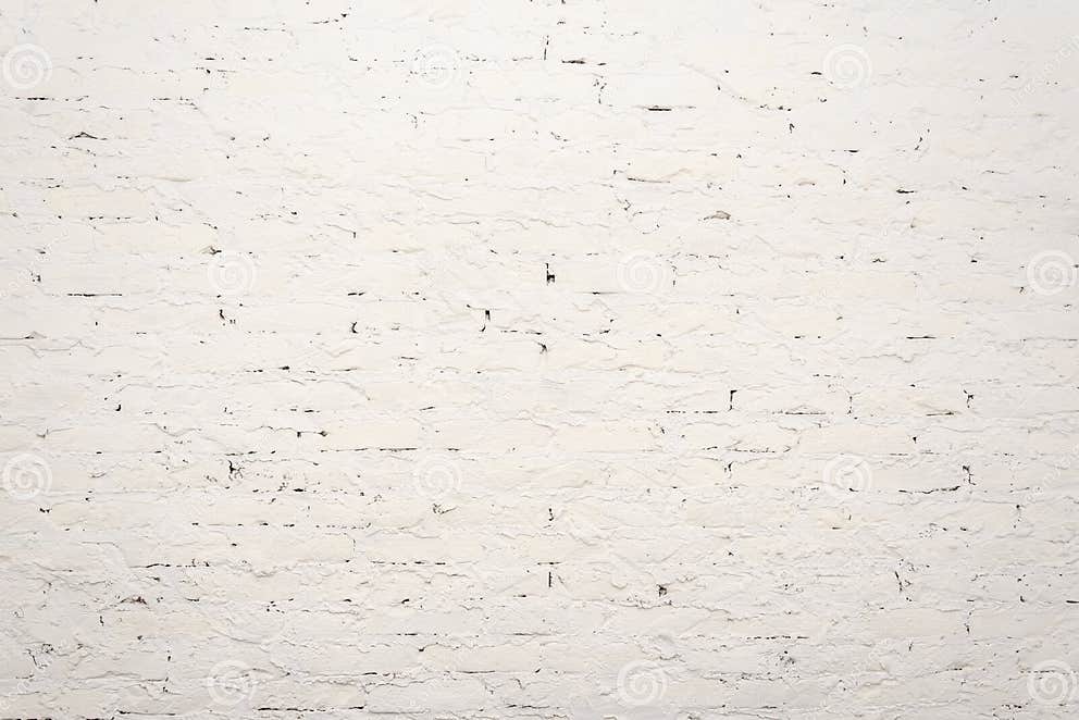 White Painted Brick Wall in Loft Style. Stock Image - Image of close ...