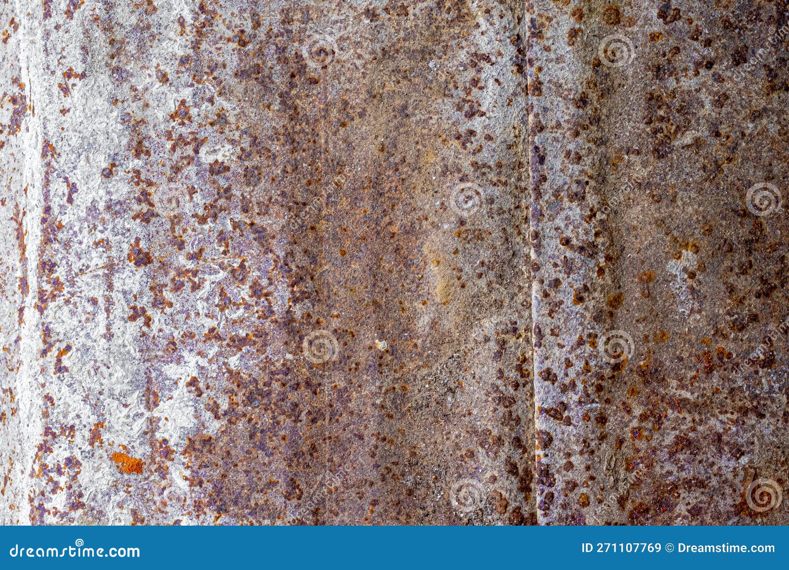 Painted Metal Panel Covered in Rust Grunge Texture Stock Image - Image ...