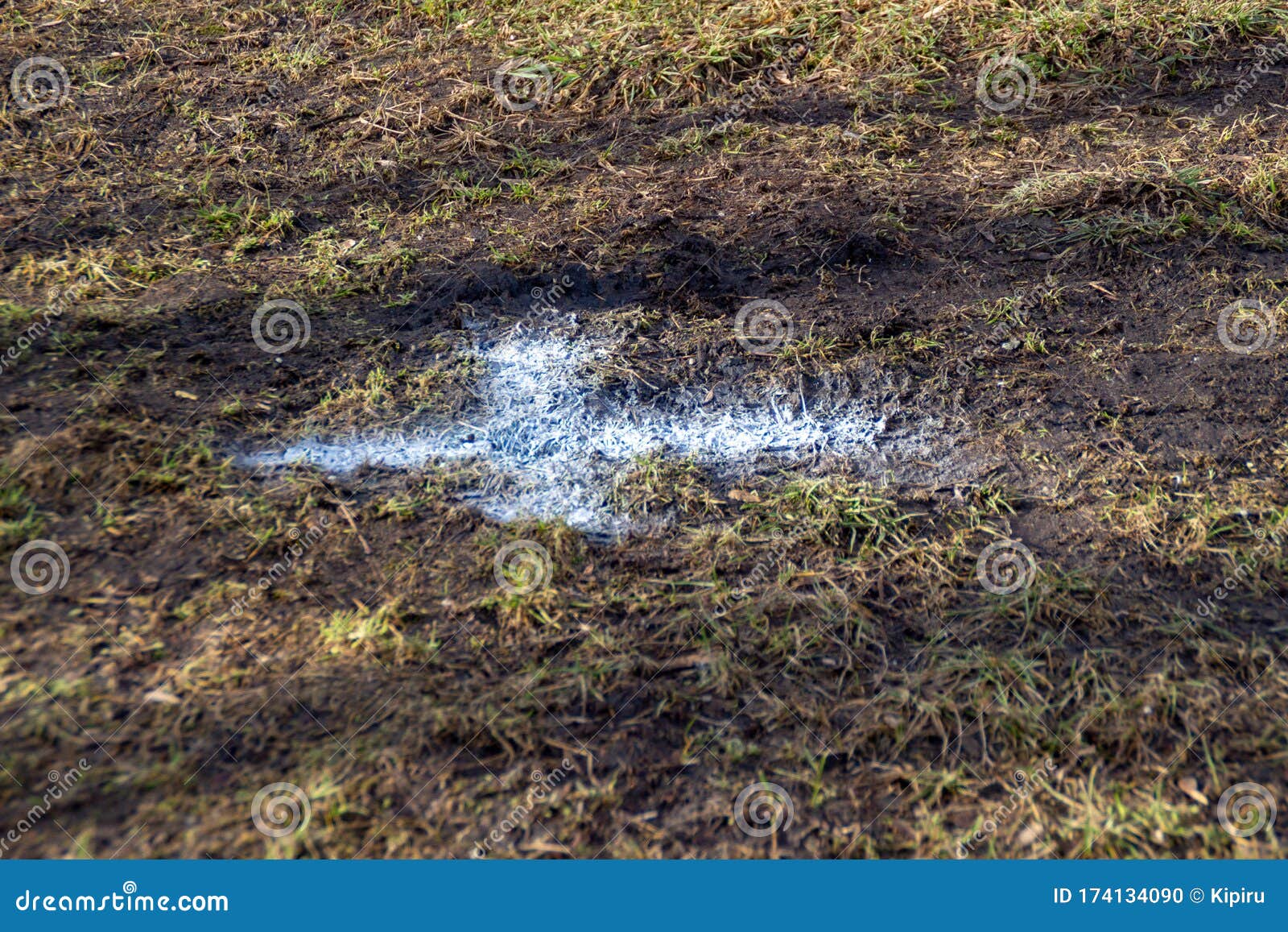 A White Painted Cross X Mark on the Ground Stock Photo - Image of ...