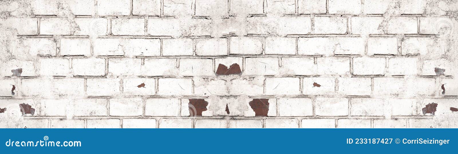 White Painted Damaged Rustic Brick Brickwork Blocks Masonry Wall ...