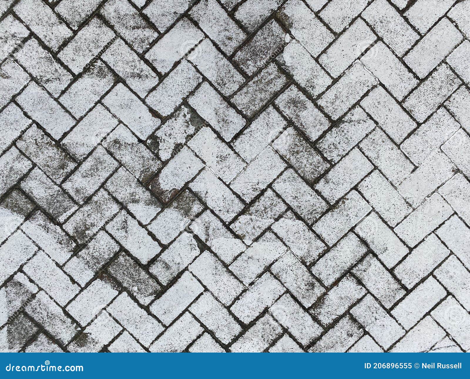 White Painted Floor Bricks stock image. Image of textures - 206896555