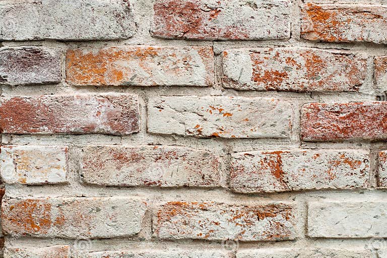 White Painted Red Brick Wall Stock Photo - Image of facade, brickwork ...