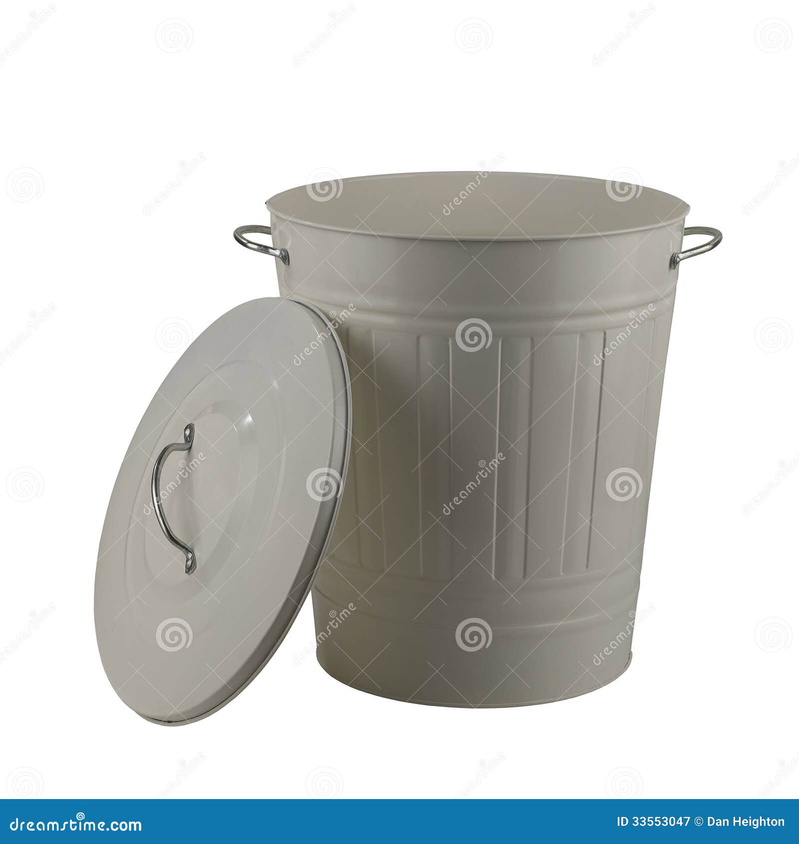 White Painted Steel Trash Can Stock Image - Image of domestic, kitchen ...