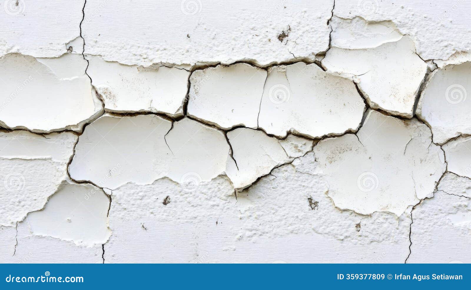 White Painted Surface with Extensive Cracking and Damage Stock ...