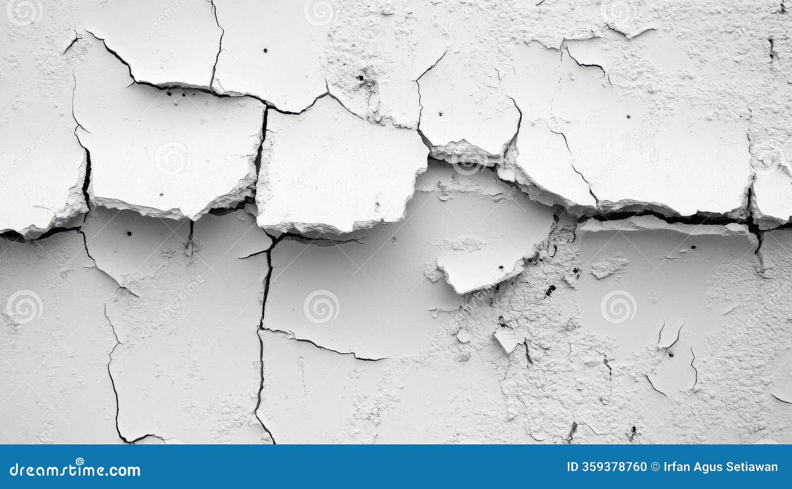 White Painted Surface with Extensive Cracking Damage Stock Illustration ...