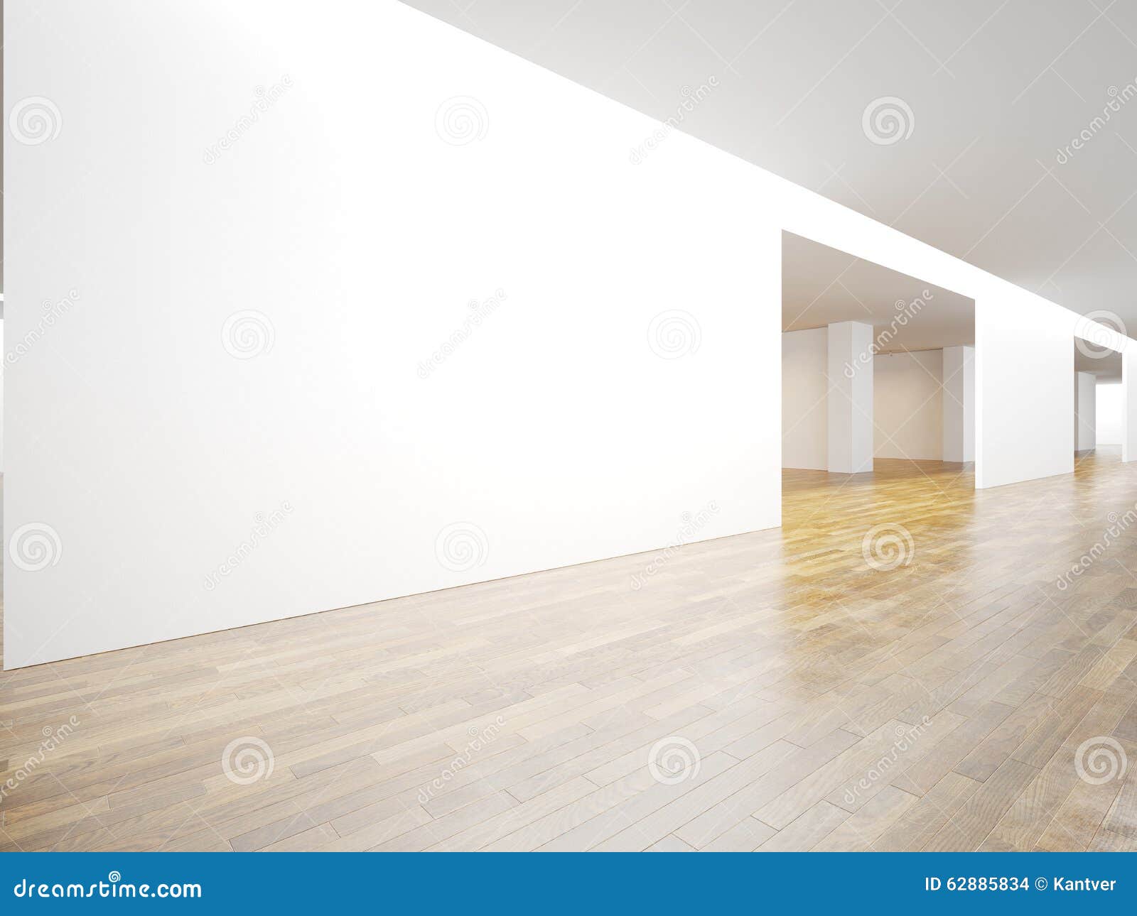 White Panoramic Wall in Museum Interior with Stock Photo - Image of ...