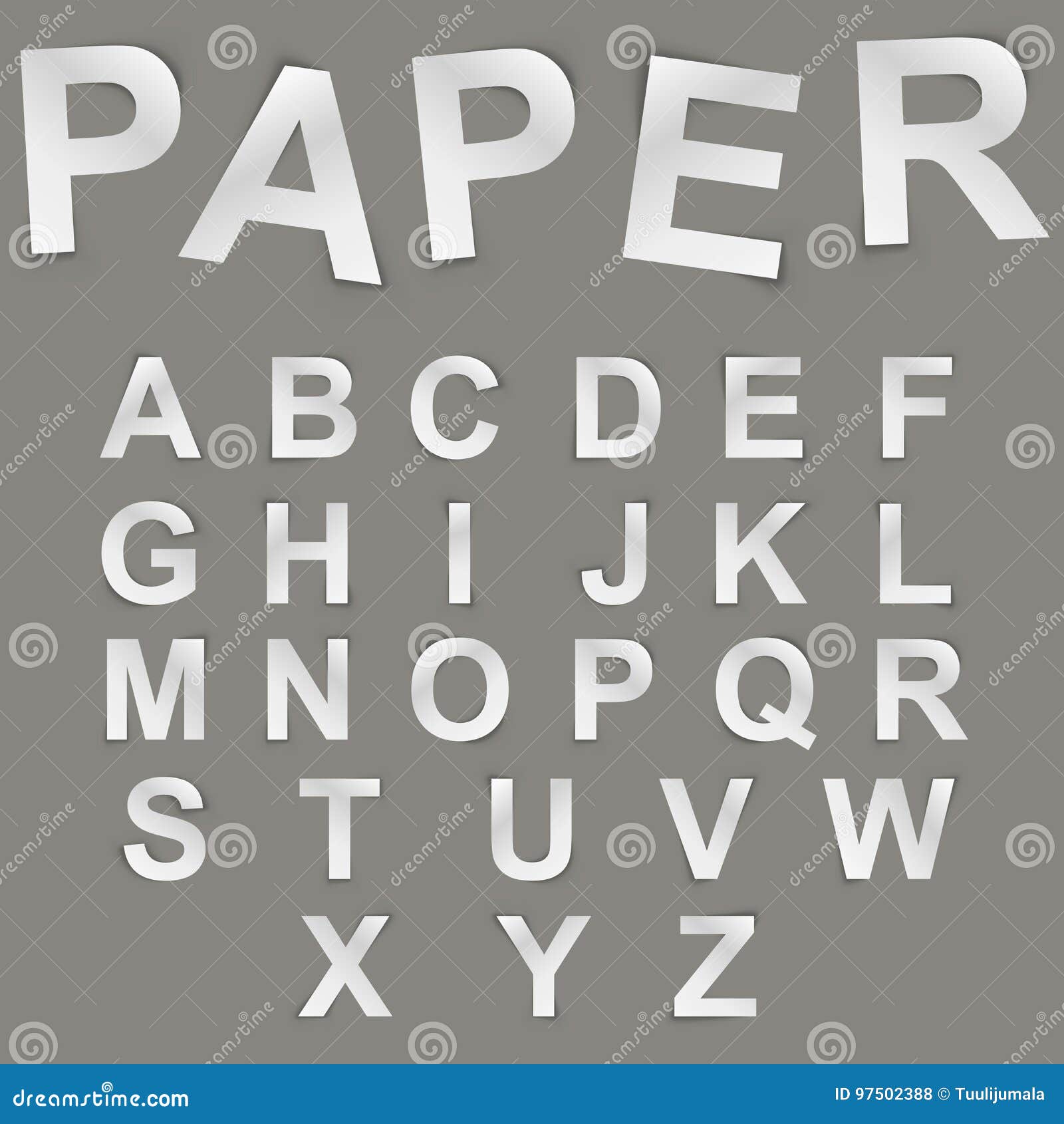 Paper Alphabet Cartoon Vector | CartoonDealer.com #27730281