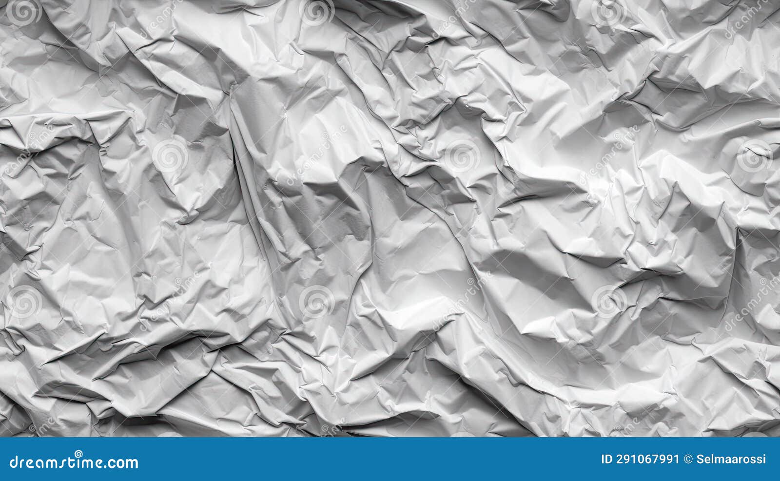 White Paper Background. Crinkled Paper Texture. Abstract White Crinkle ...