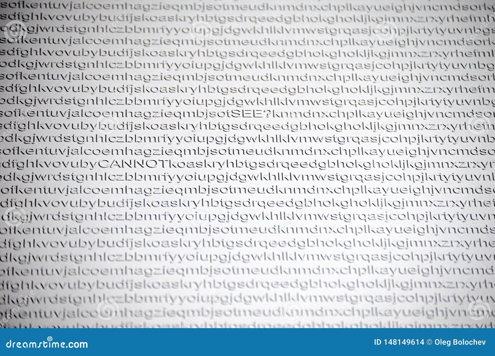 White Paper Background with Random Letters of the English Alphabet ...