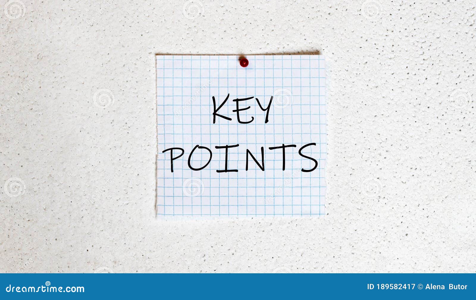 White Paper on the White Background with Text KEY POINTS Stock Image ...