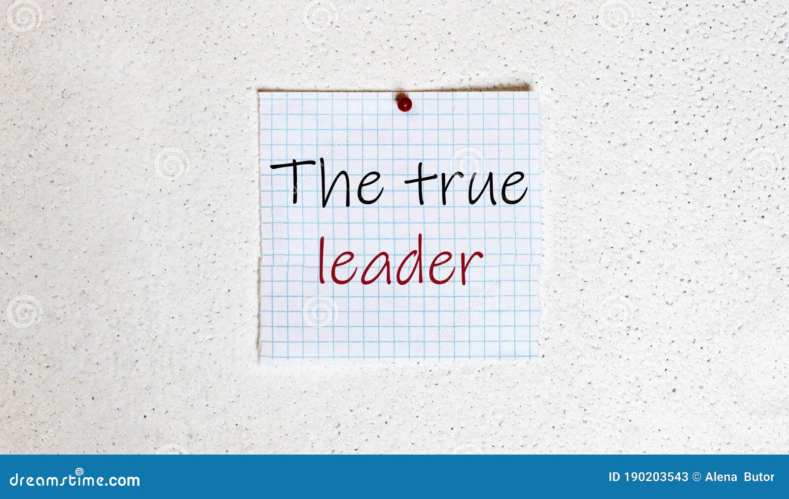 White Paper on the White Background with Text the True Leader Stock ...
