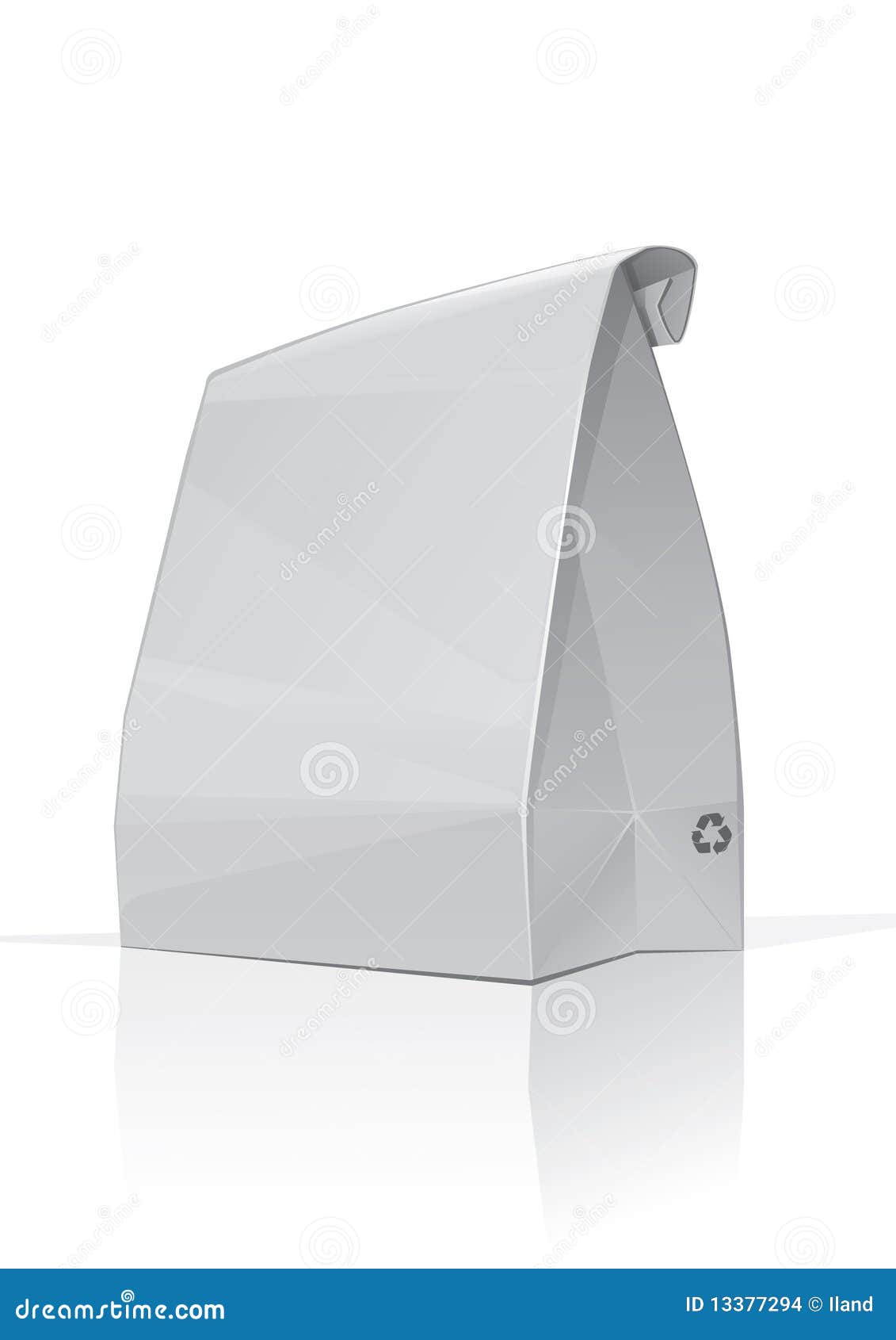 White paper bag stock vector. Illustration of chicken - 13377294