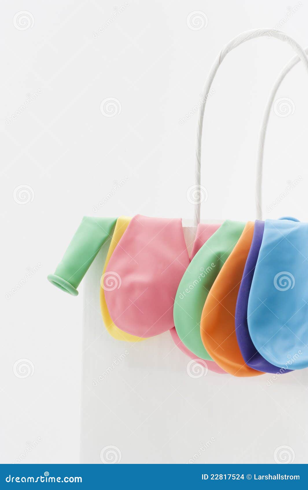 White Paper Bag With Balloons Royalty-Free Stock Image | CartoonDealer ...