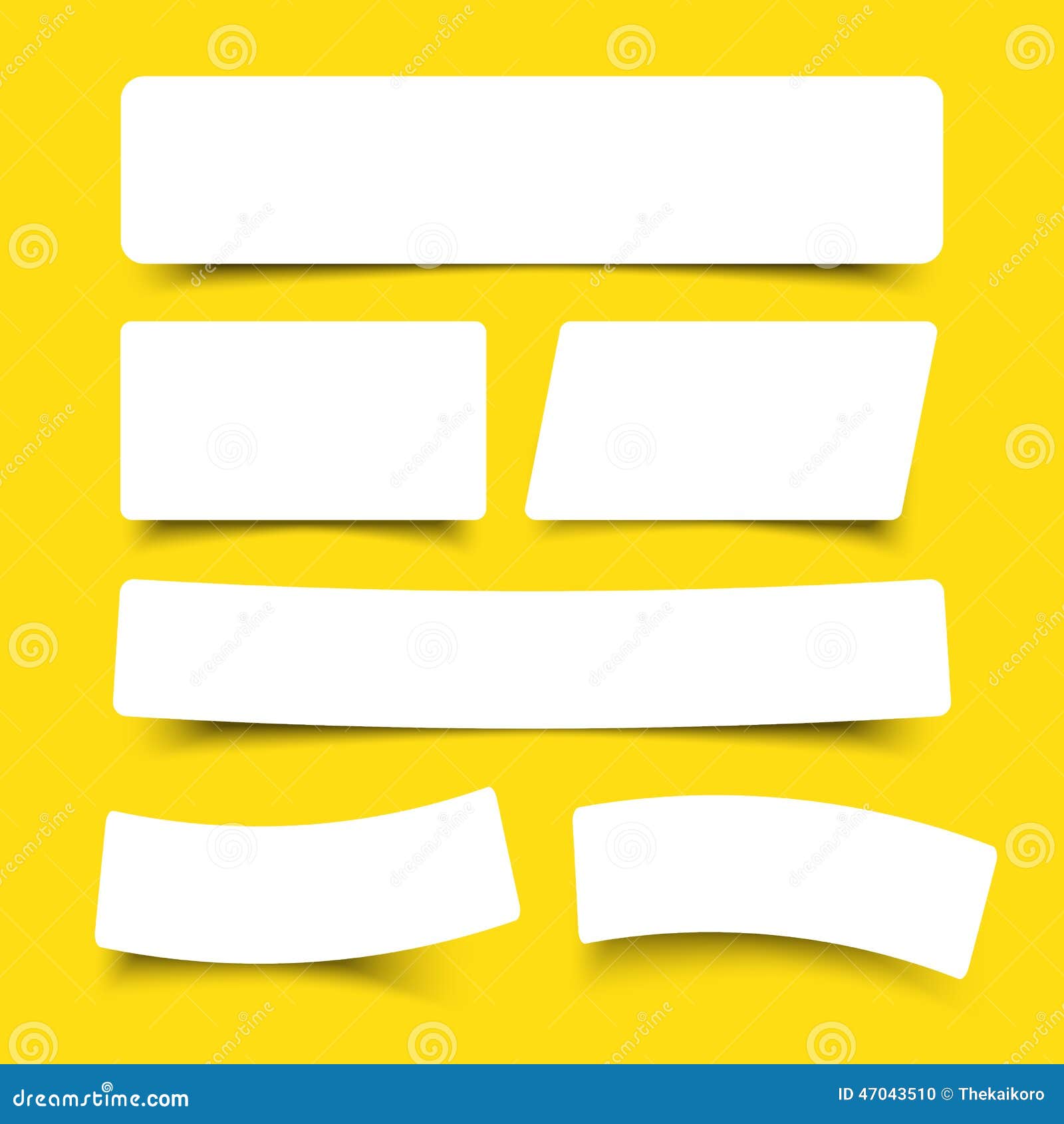 White Paper Banner with Drop Shadow Stock Vector - Illustration of ...