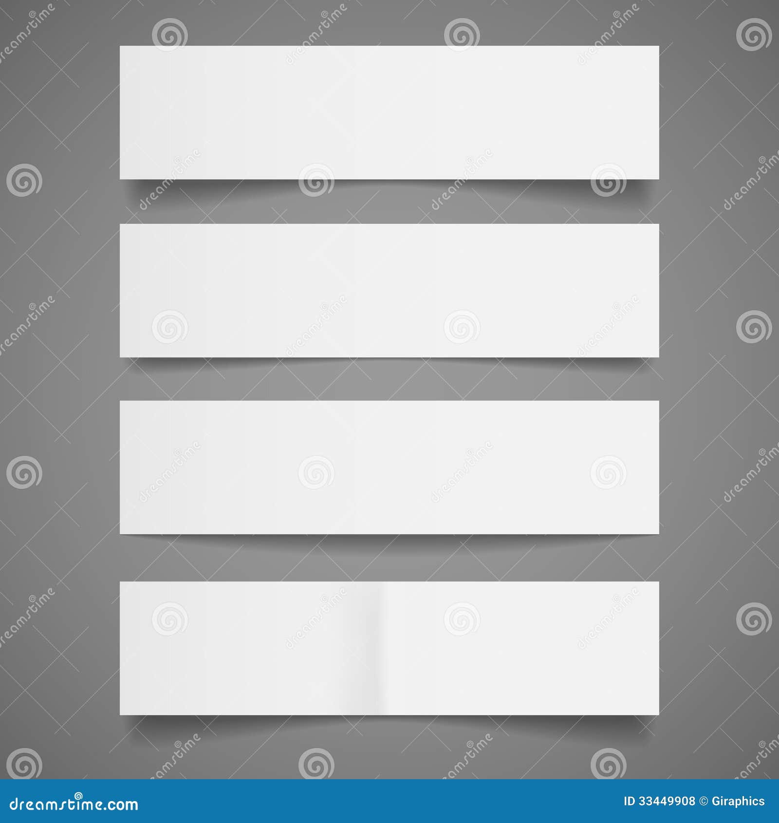 White Paper Banners stock vector. Illustration of folding - 33449908