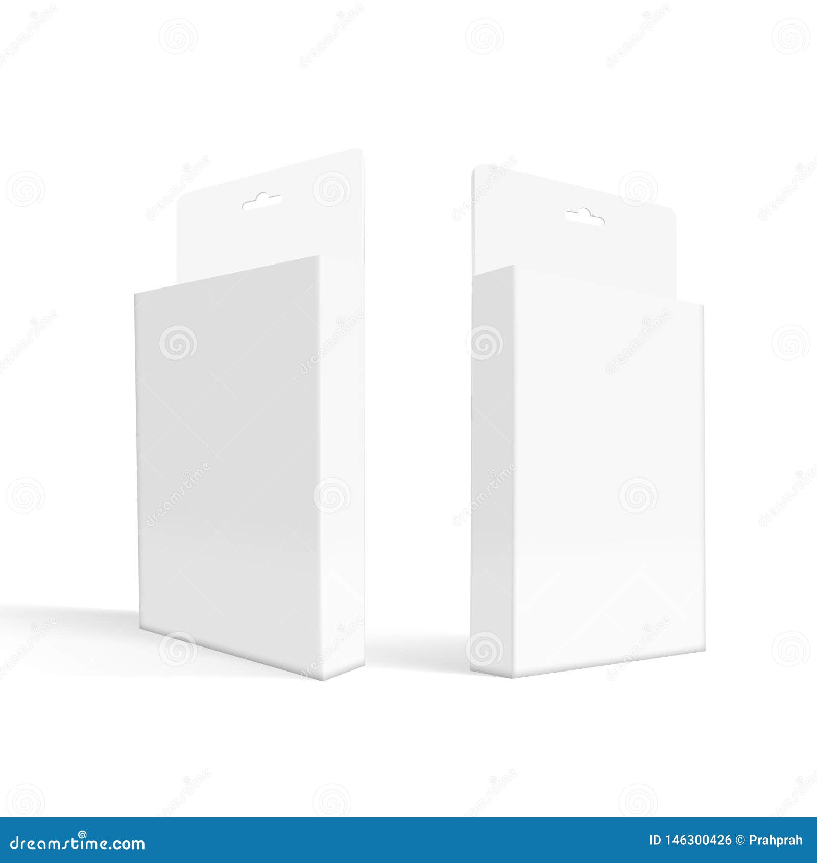 White A4 Paper Blank Cardboard Packaging Box with Hang Slot Stock ...