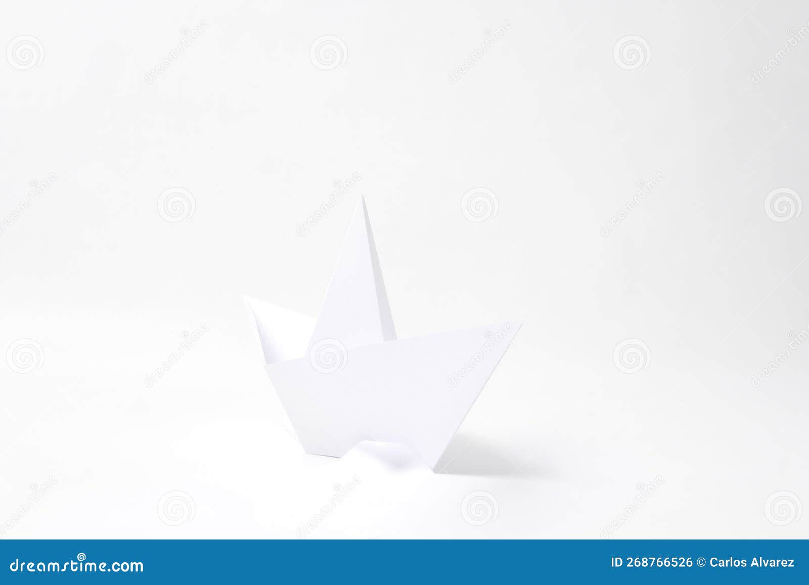 White Paper Boat Sailing on White Sea Stock Photo - Image of shipping ...