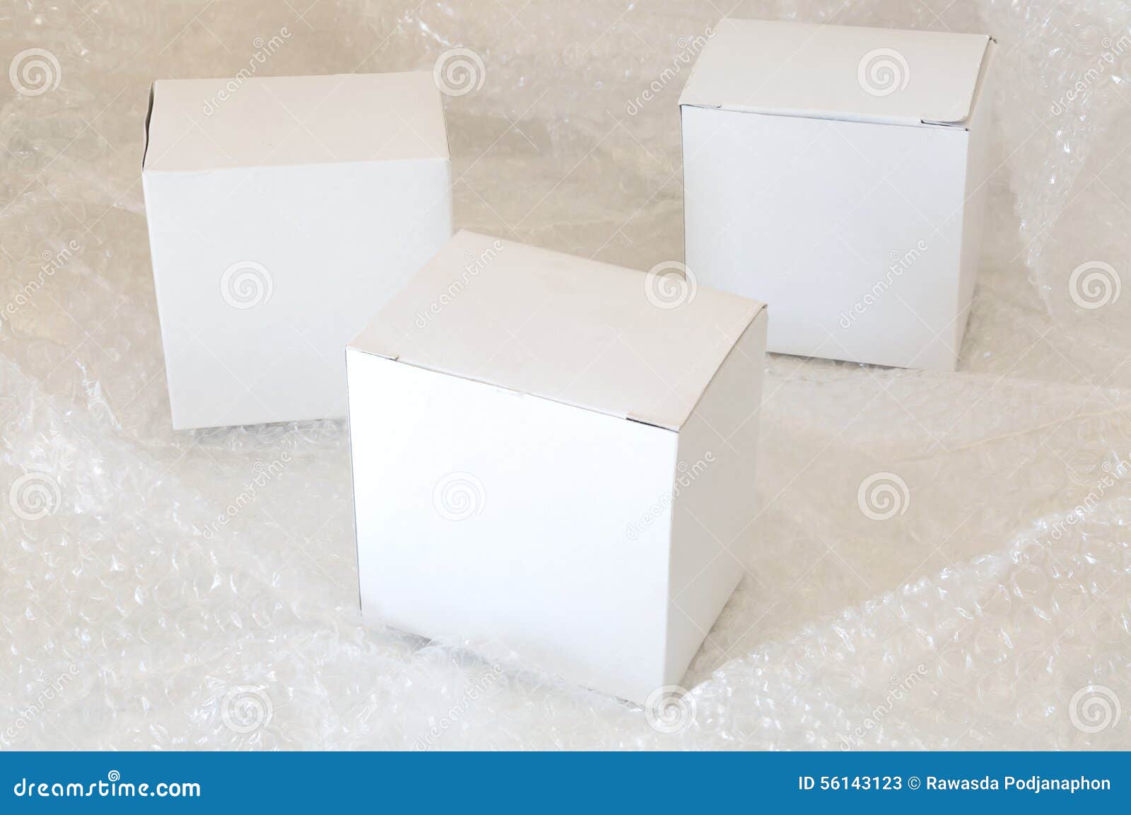 White Paper Box and Air Bubble Stock Image - Image of storage, product ...