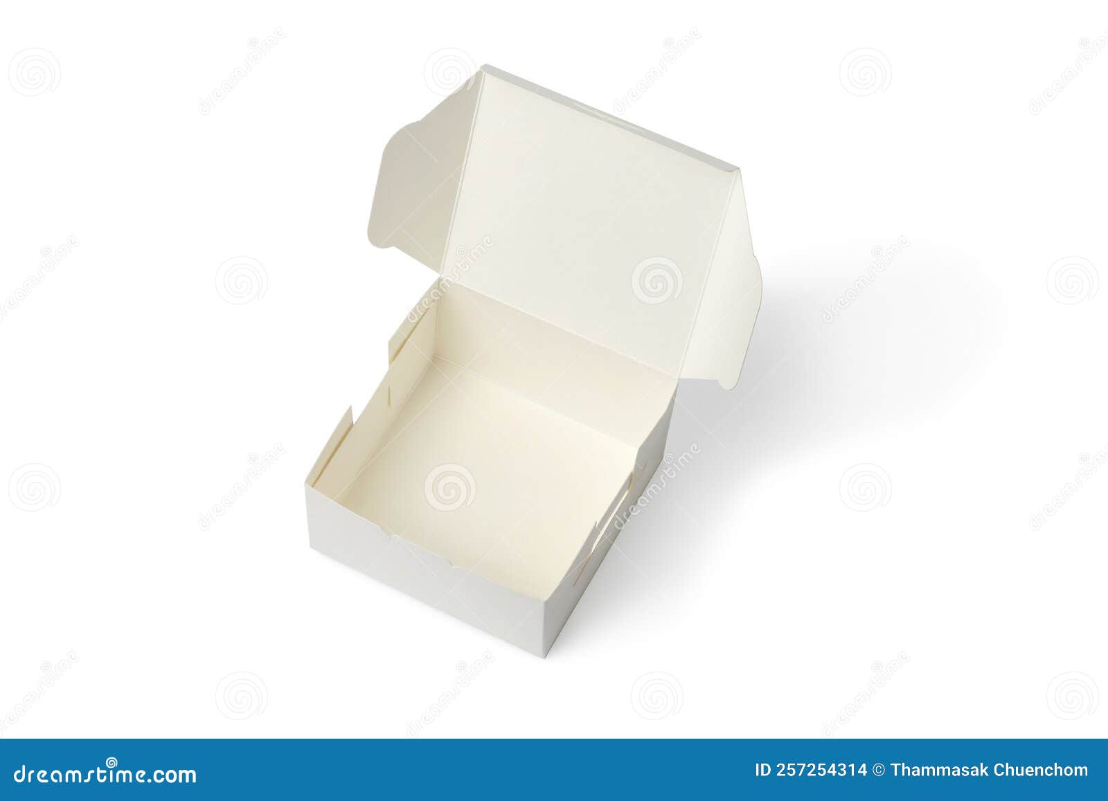 White Paper Box for Food Package on a White Stock Photo - Image of ...
