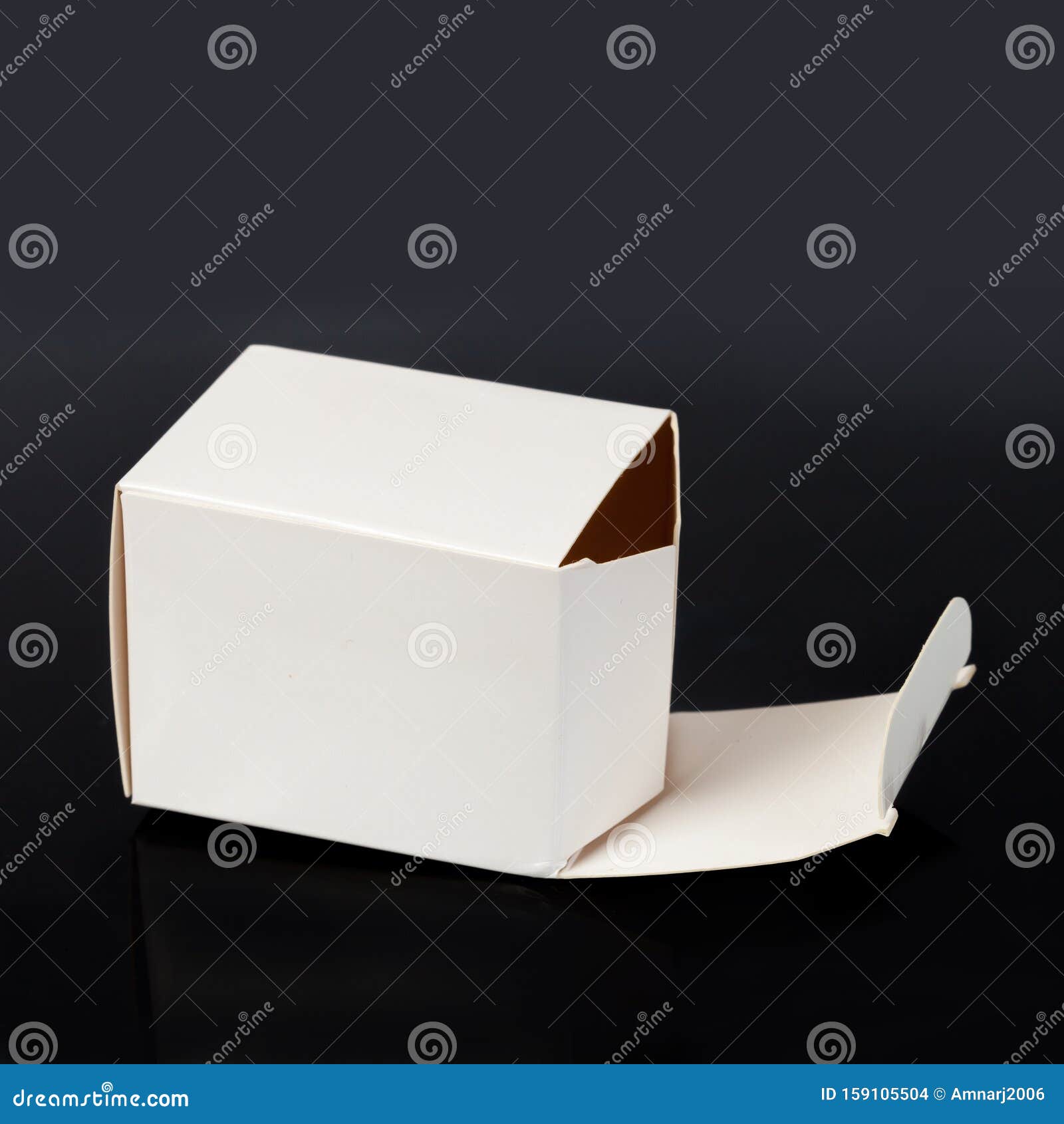 White Paper Box or Mockup Ready for Your Design. Box Perspective. Box ...
