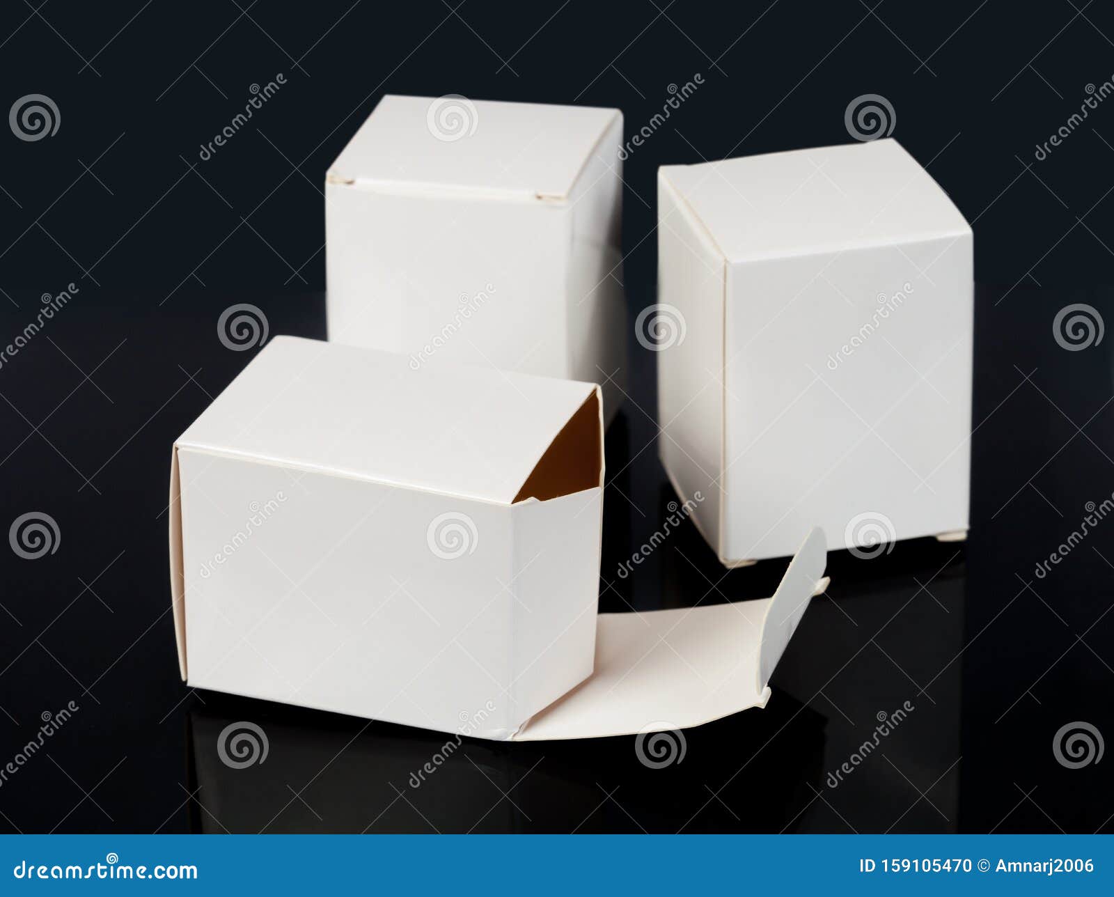 White Paper Box or Mockup Ready for Your Design. Box Perspective. Box ...