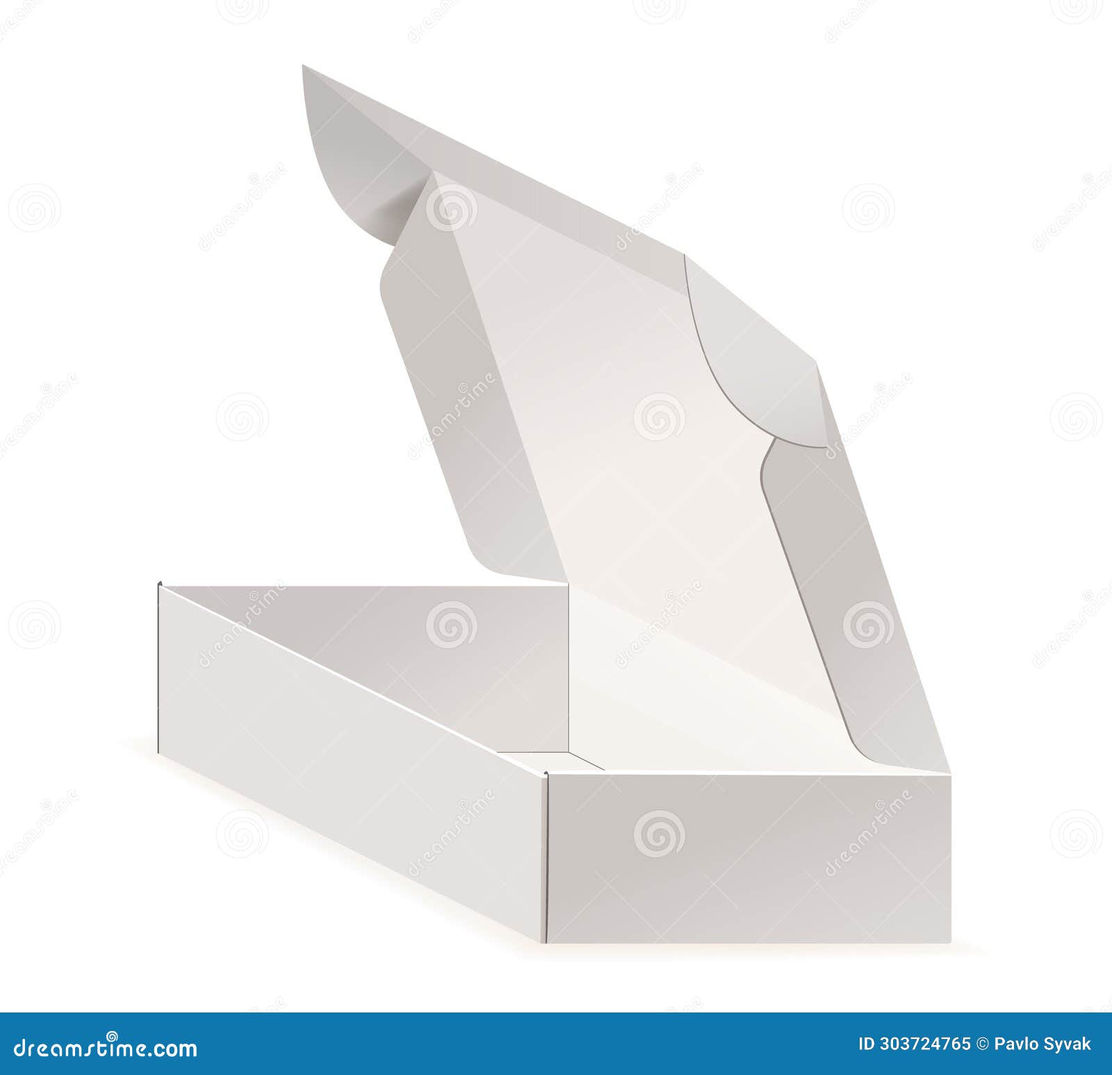 White Paper Box Realistic 3d Vector Mockup for Professional ...