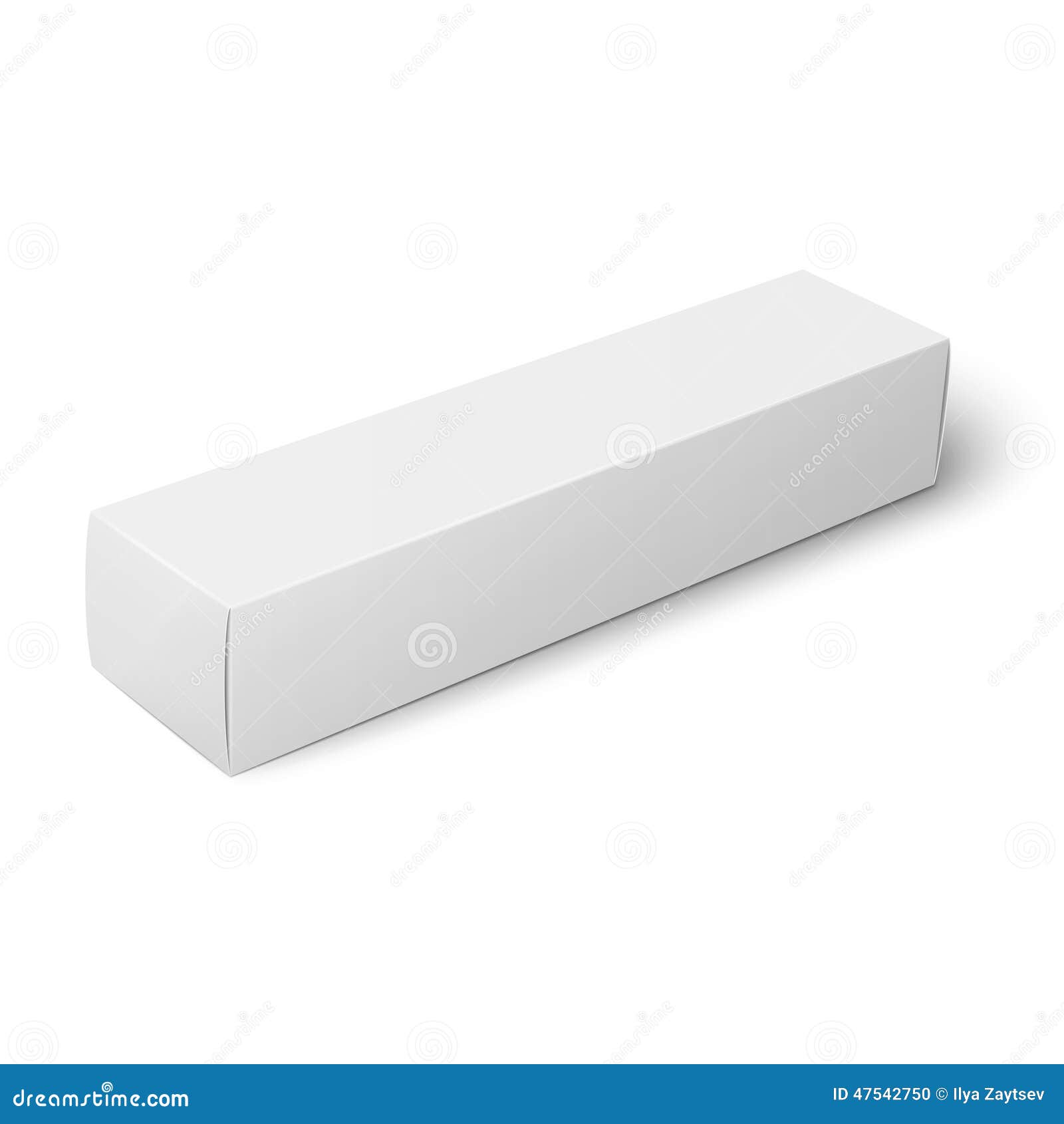 White paper box template. stock vector. Illustration of blank - 47542750