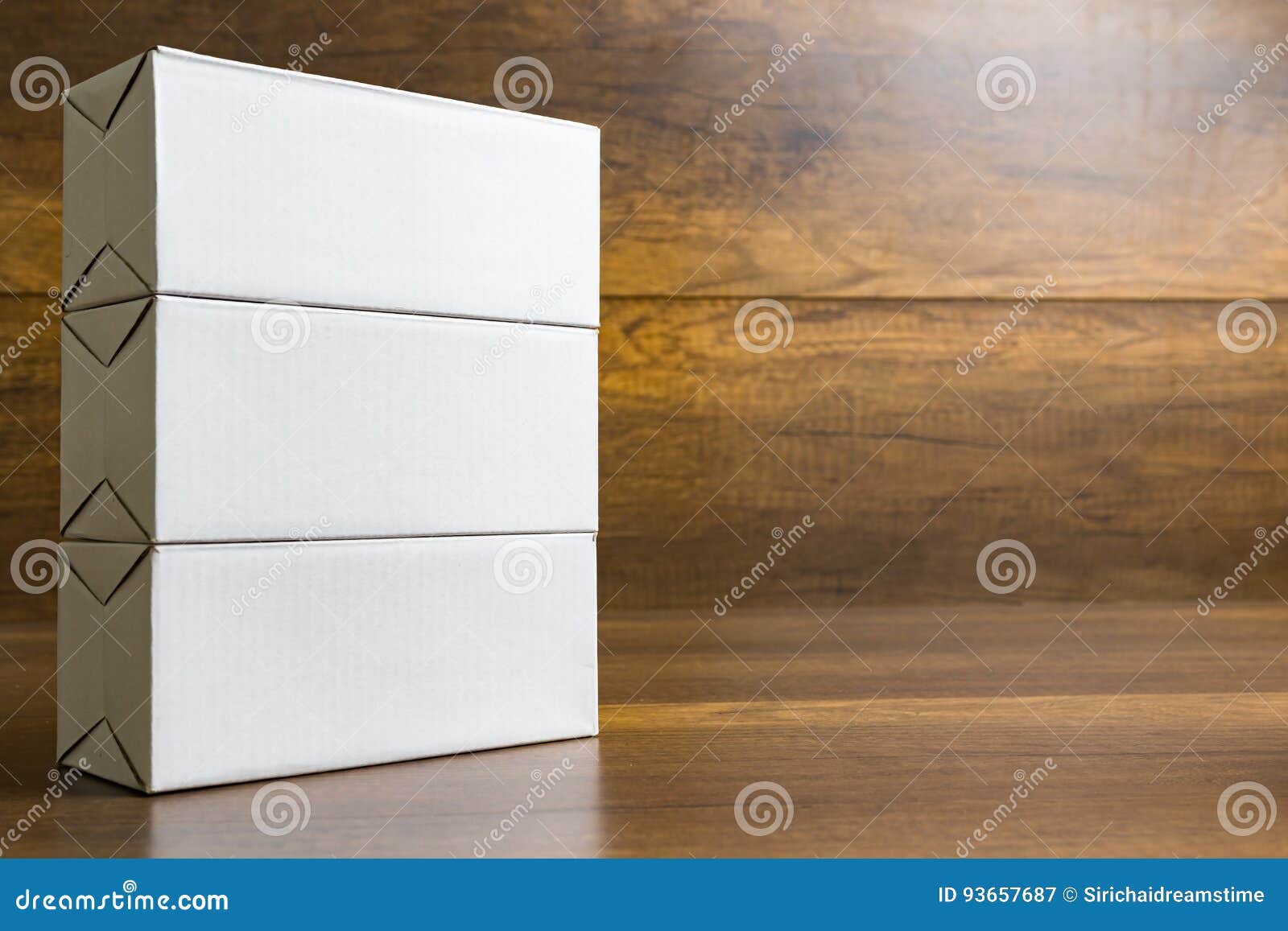 White paper box stock image. Image of case, package, wood - 93657687